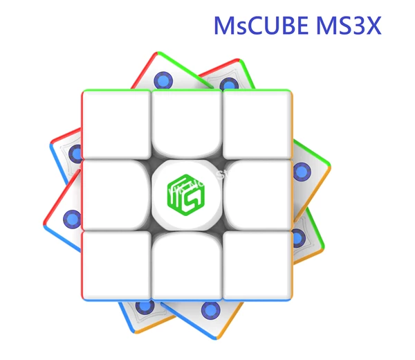 MsCUBE MS3X Dual-Magnetic 3x3x3 Speed Cube Stickerless (primary core ...