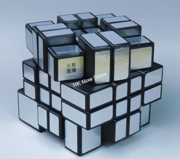 Mirror 4x4x4 Magnetic Cube Black Body with Silver Label (Lee Mod ...